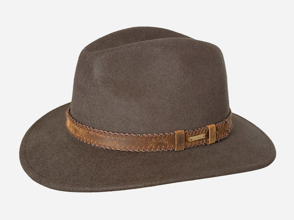 Wool Felt Hat Fedora Cowboy Brown – BROTHER HATTERS